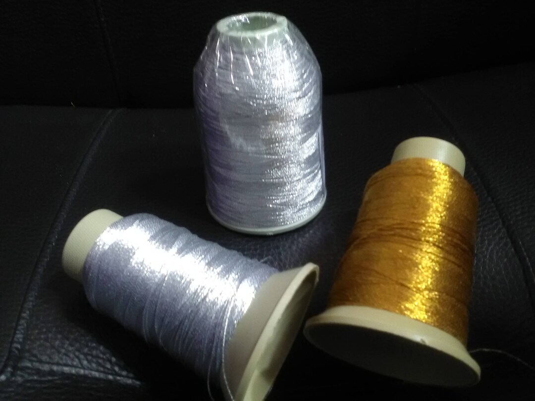 Gold or Silver Metallic Tatting Thread 50gr Size 40, Lurex Thread ...