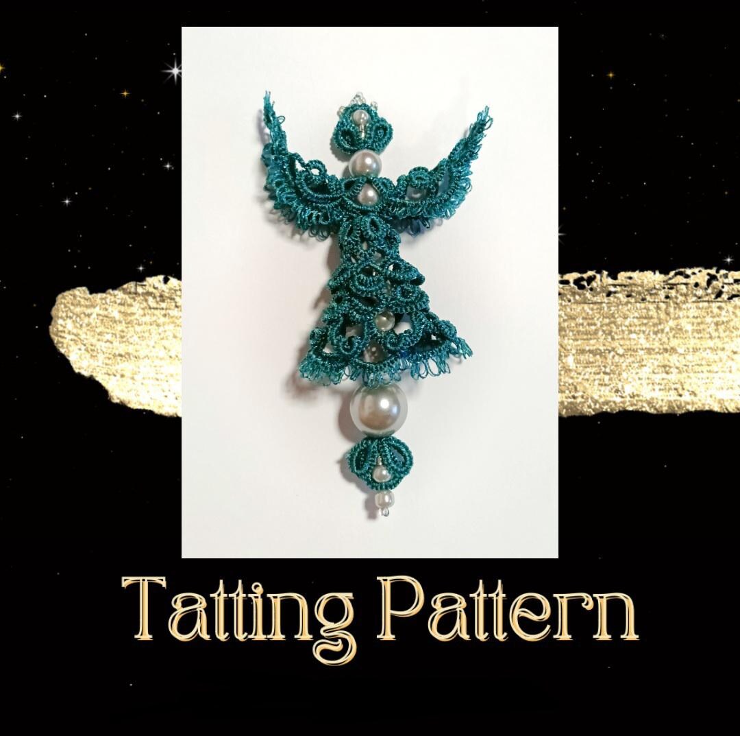 Tatted Angel Pattern, Shuttle Tatting Christmas Ornaments, Tatting ...