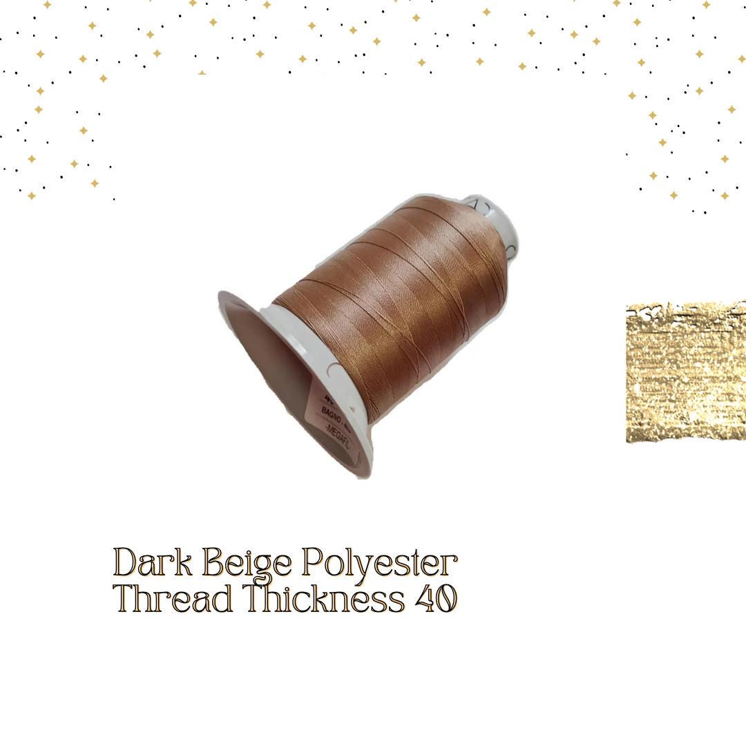 Beige Tatting Thread Cone 600m Size 20, Polyester Yarn for Jewelry ...