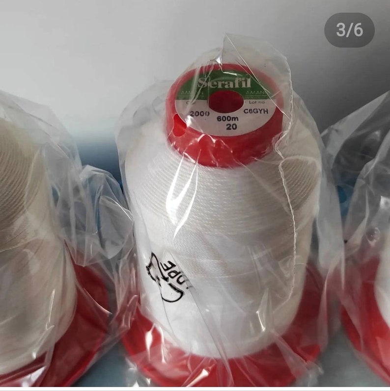 White Tatting Polyester Thread Size 20, Frivolite Therad, Yarn Shuttle ...