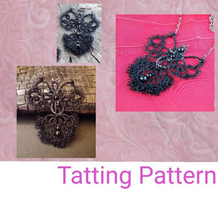 Tatting Angel Lace PDF Pattern , Hallowen Present , Ornament Frivolite ...