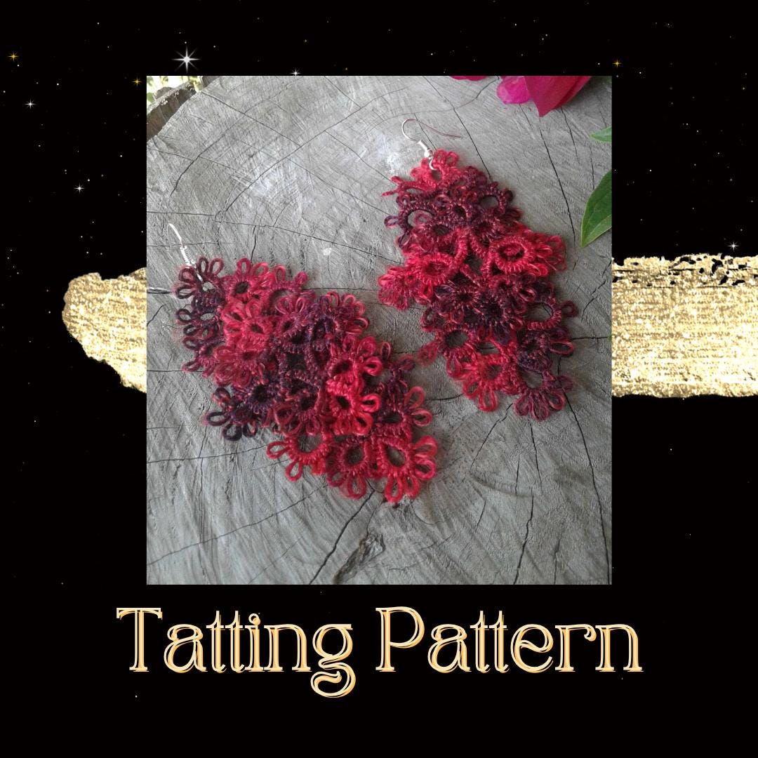 Earrings Tatting Patterns Needle And Shuttle Tatting Earring Pattern Tatting Tutorial Diy
