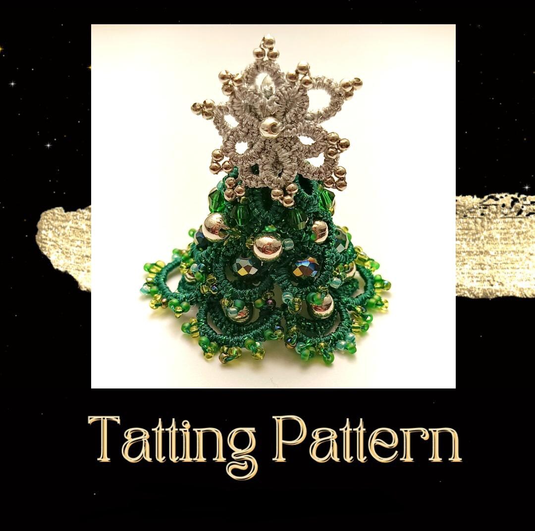 Tatting Lace Christmas Tree Tutorial: Needle & Shuttle Ornament (PDF ...