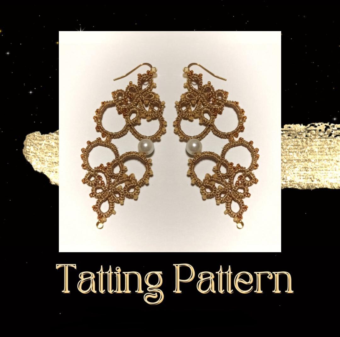 Heart Earrings Tatting Pattern Tatting Jewelry Shuttle Tatting Earrings Pattern Needle