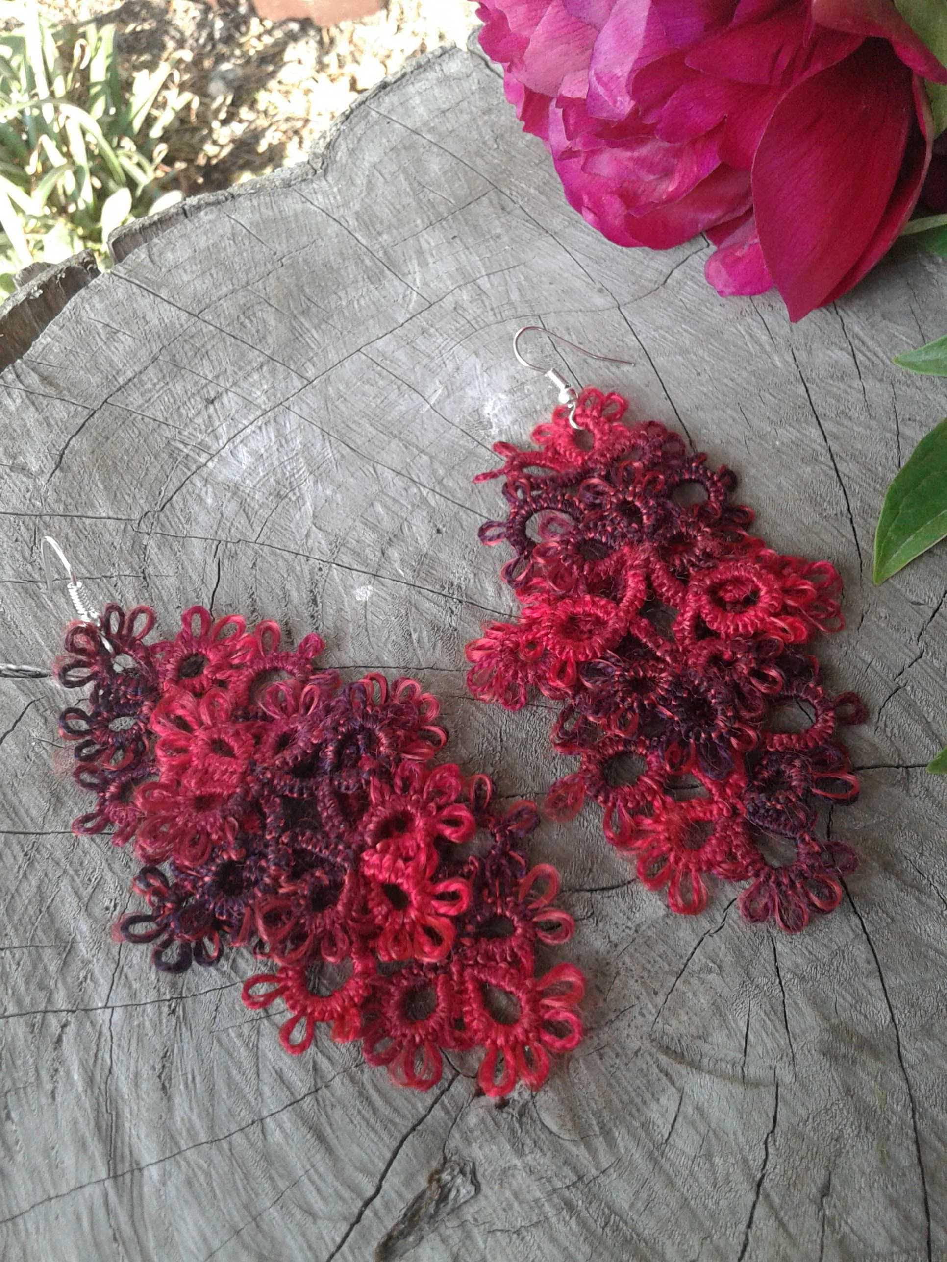 Earrings Tatting Patterns Needle And Shuttle Tatting Earring Pattern Tatting Tutorial Diy