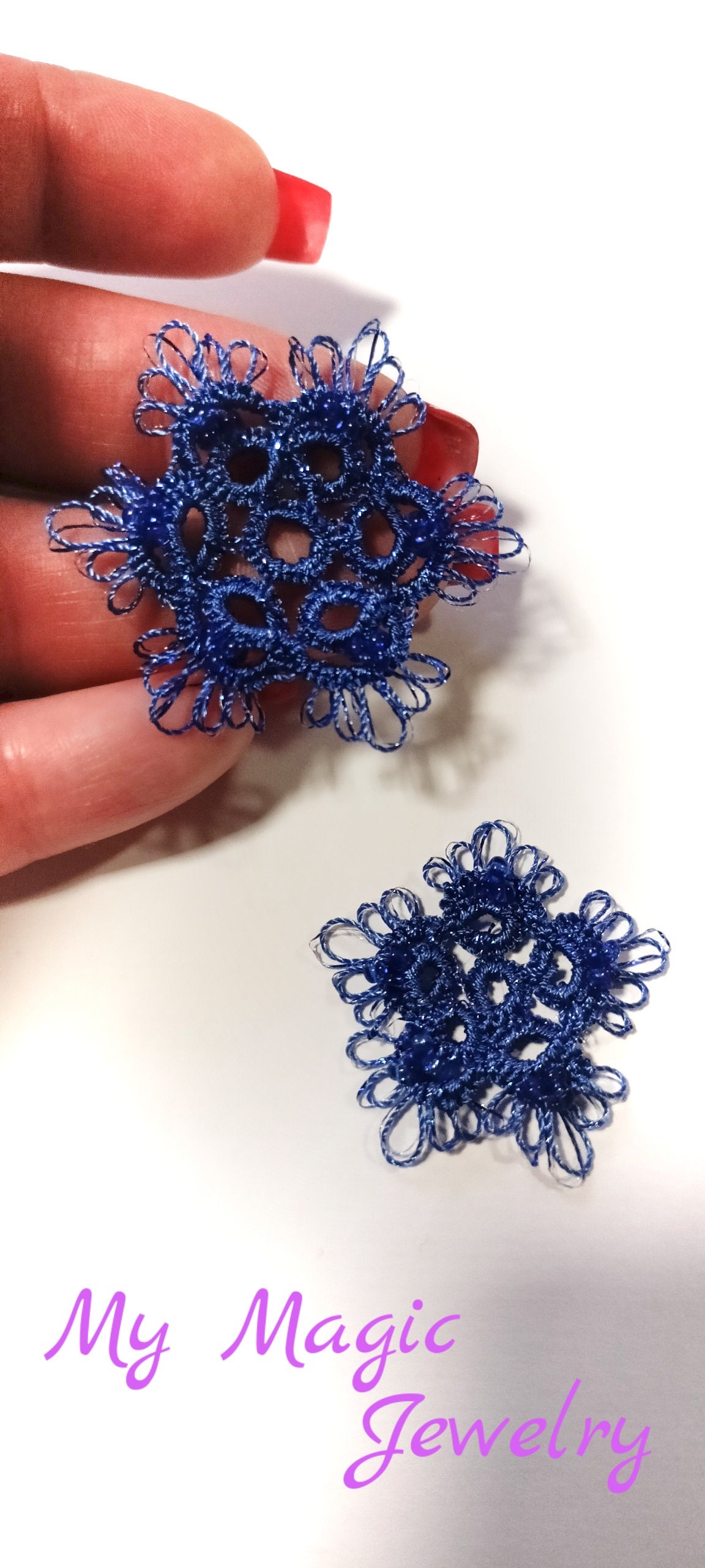 Snowflake Tatting Lace Tutorial Christmas Snowflake Motif - Etsy