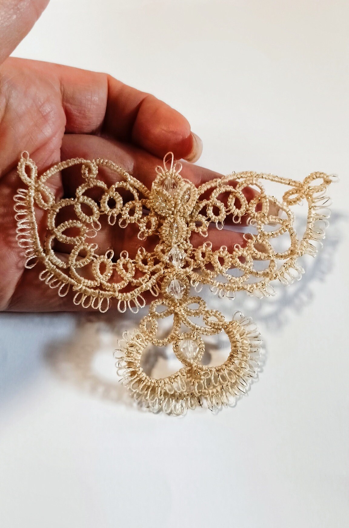 Tatting Lace Pattern Angel , Angel Ornament , Frivolite Angel Lace ...