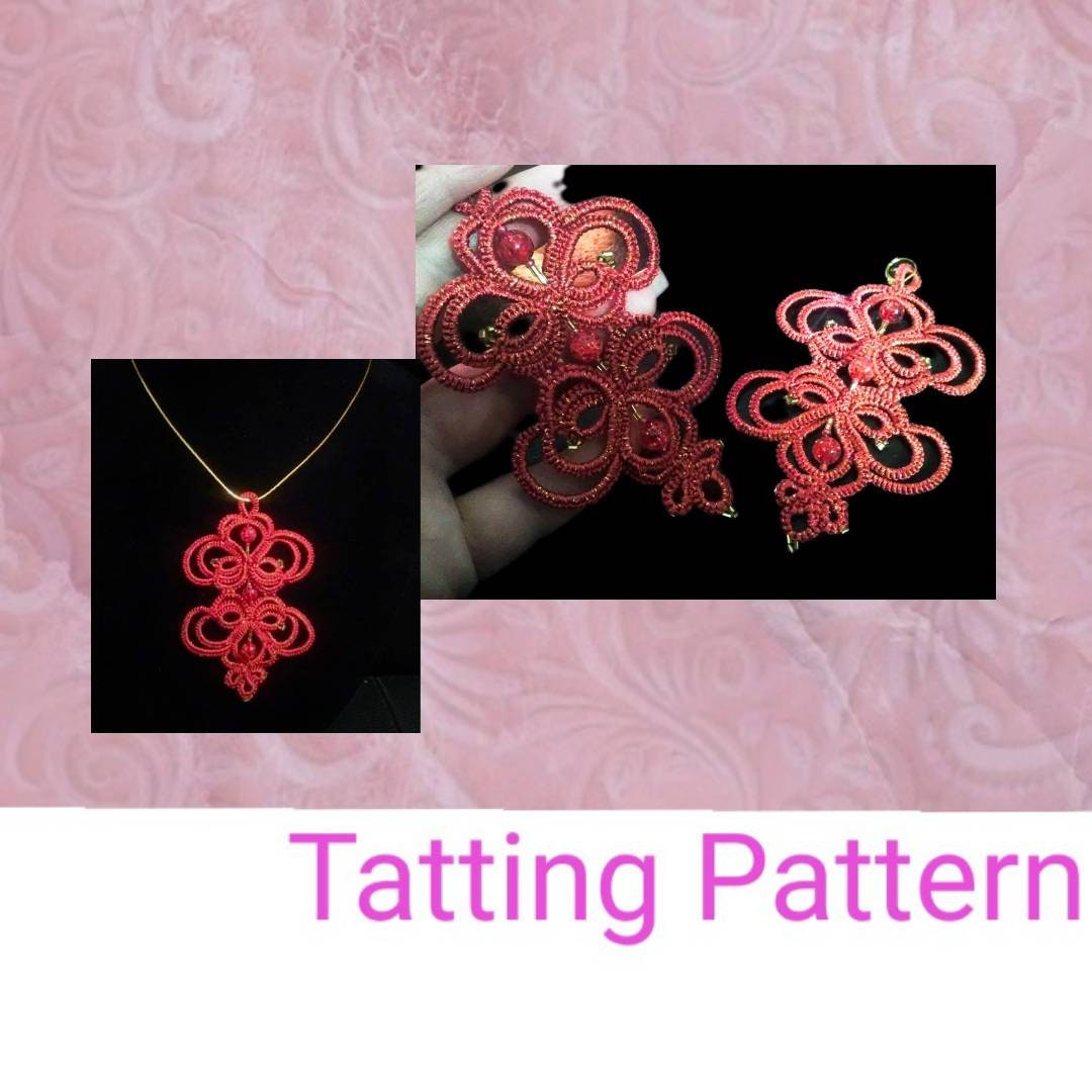 Needle Tatting Patterns Shuttle Tatting Patterns For Earrings Tatted Earring Pattern