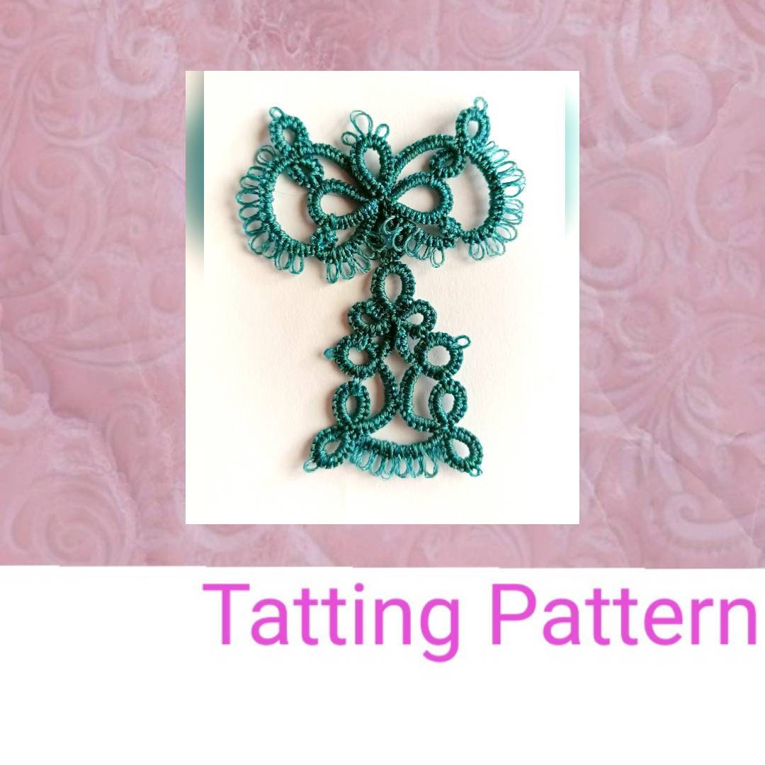 Angel Tatting Pattern, Little Angel, Shuttle Tatting Christmas Ornament ...
