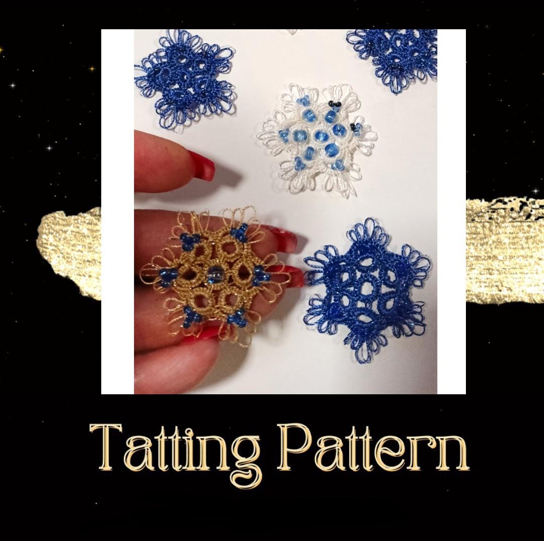 Snowflake Tatting Lace Tutorial: Christmas Motif (PDF Pattern)– NOT for ...