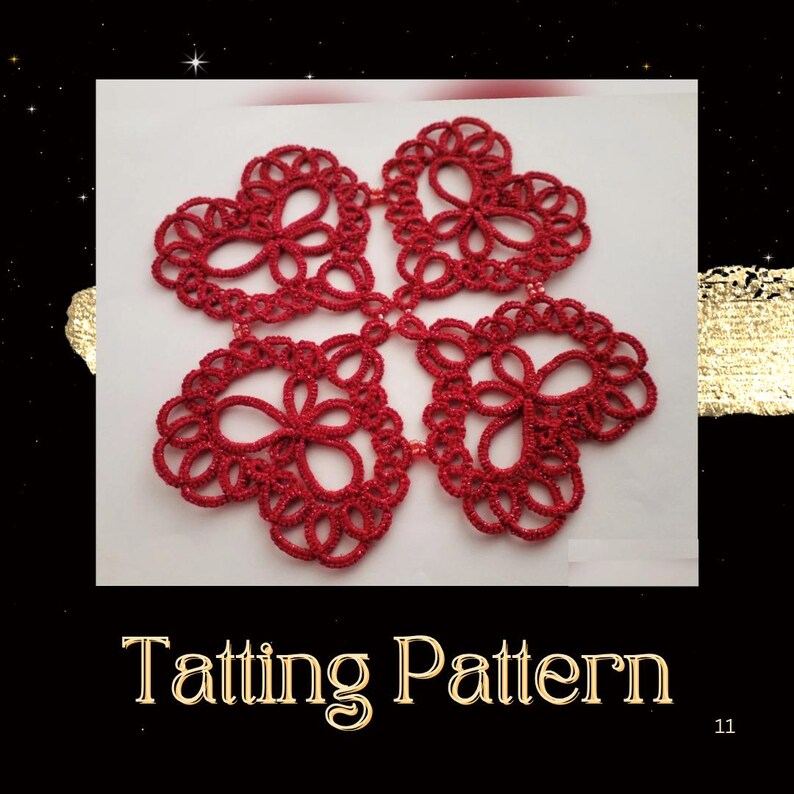 Tatted Four Leaf Clover Coaster Pattern: Frivolite Lace (PDF Pattern ...