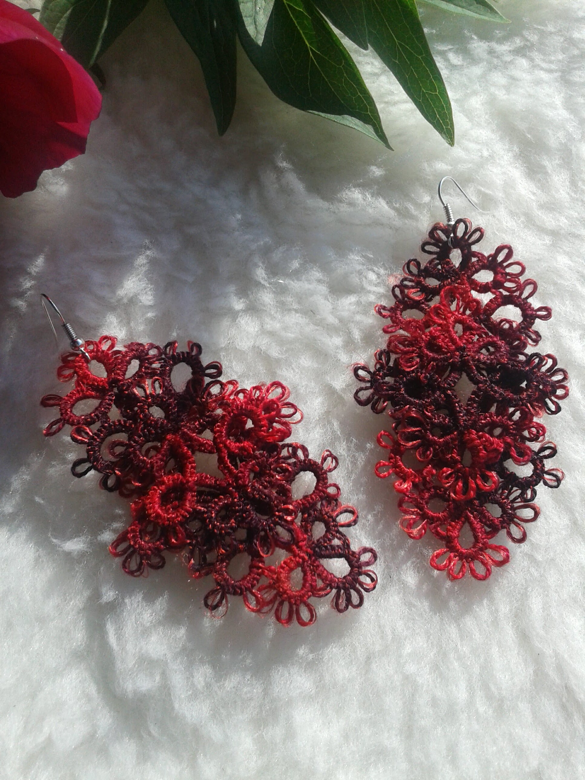 Earrings Tatting Patterns Needle And Shuttle Tatting Earring Pattern Tatting Tutorial Diy