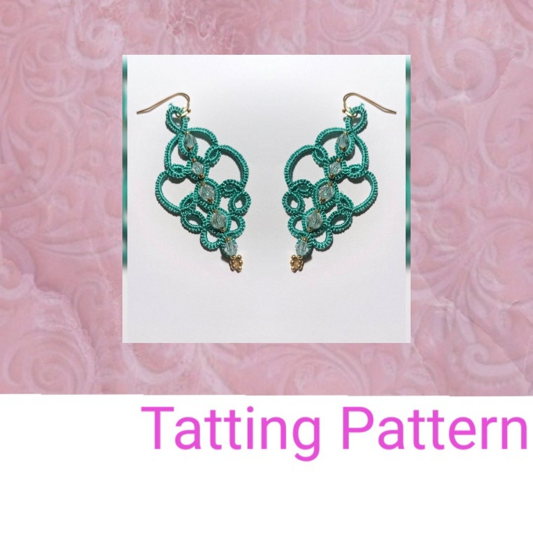 Tatting Patterns Needle And Shuttle Tatting Earring Pattern Tatting Tutorial Diy Frivolite