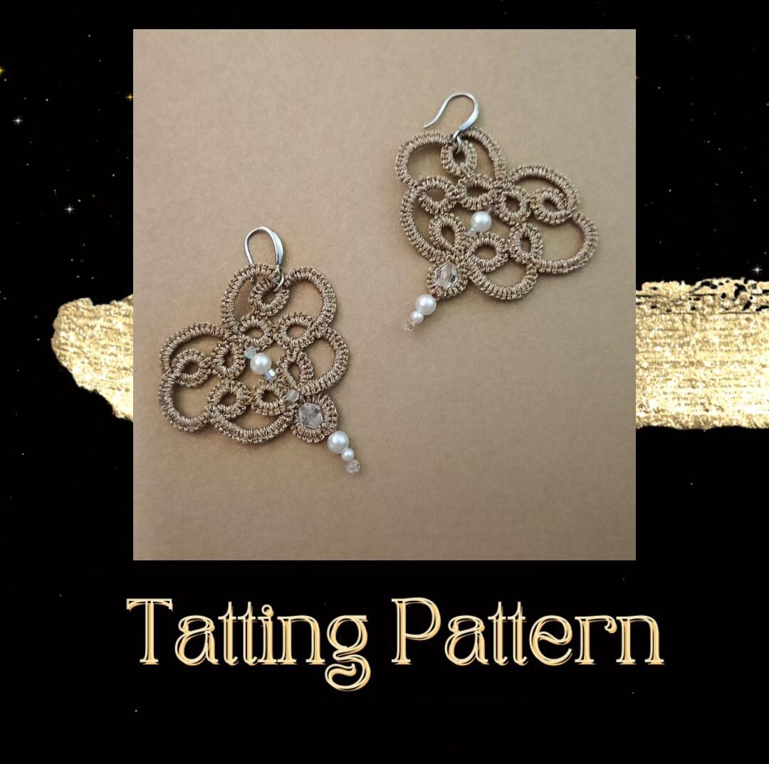 Heart Earrings Tatting Pattern Shuttle And Needle Tatting Jewelry Tutorial Tatted Lace Earring