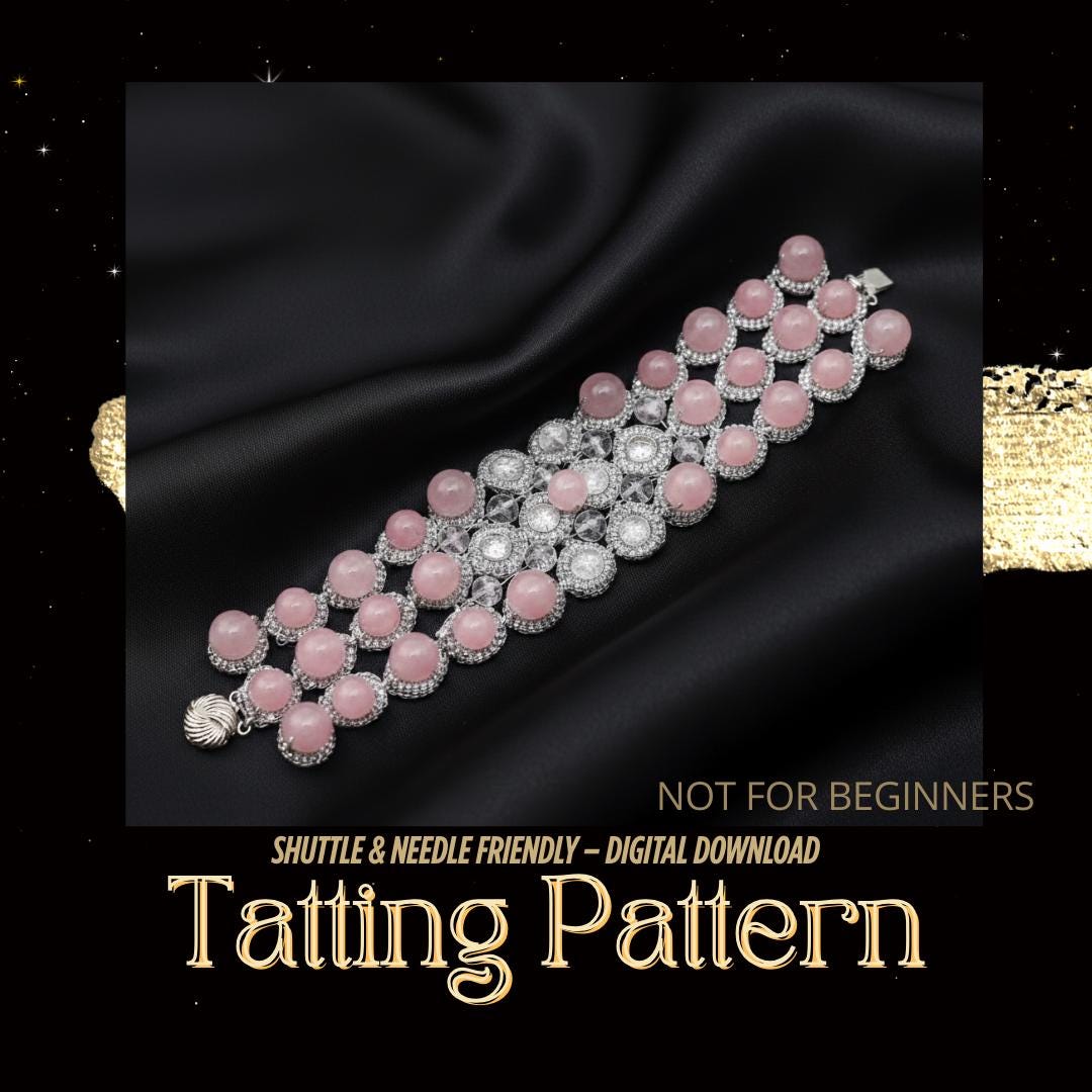 Beaded Tatting Lace Bracelet Pattern: Needle & Shuttle Technique (PDF ...