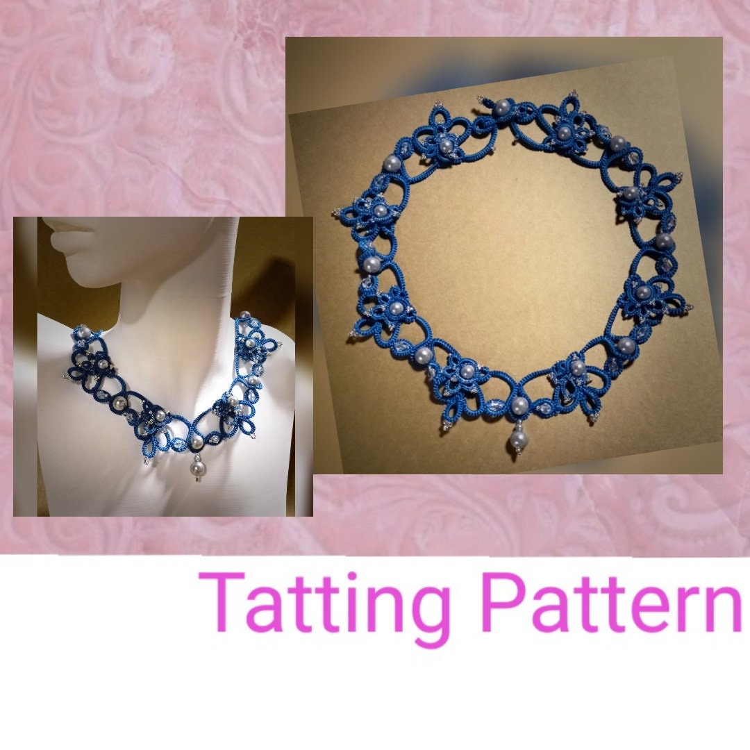 Tatting Necklace, Needle Tatting Patterns, Tatting Pattern PDF, Shuttle ...
