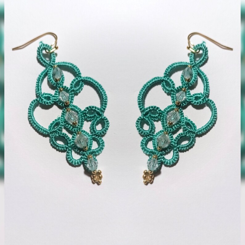 Tatting Patterns Needle And Shuttle Tatting Earring Pattern Tatting Tutorial Diy Frivolite