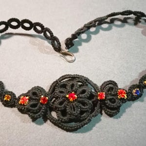 Black Red Lace Choker Jewelry Set, Statement Victorian Choker for Alt ...