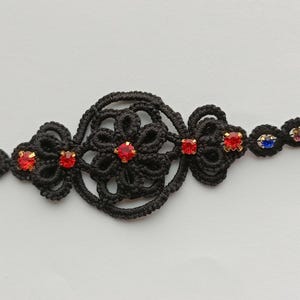 Black Red Lace Choker Jewelry Set, Statement Victorian Choker for Alt ...