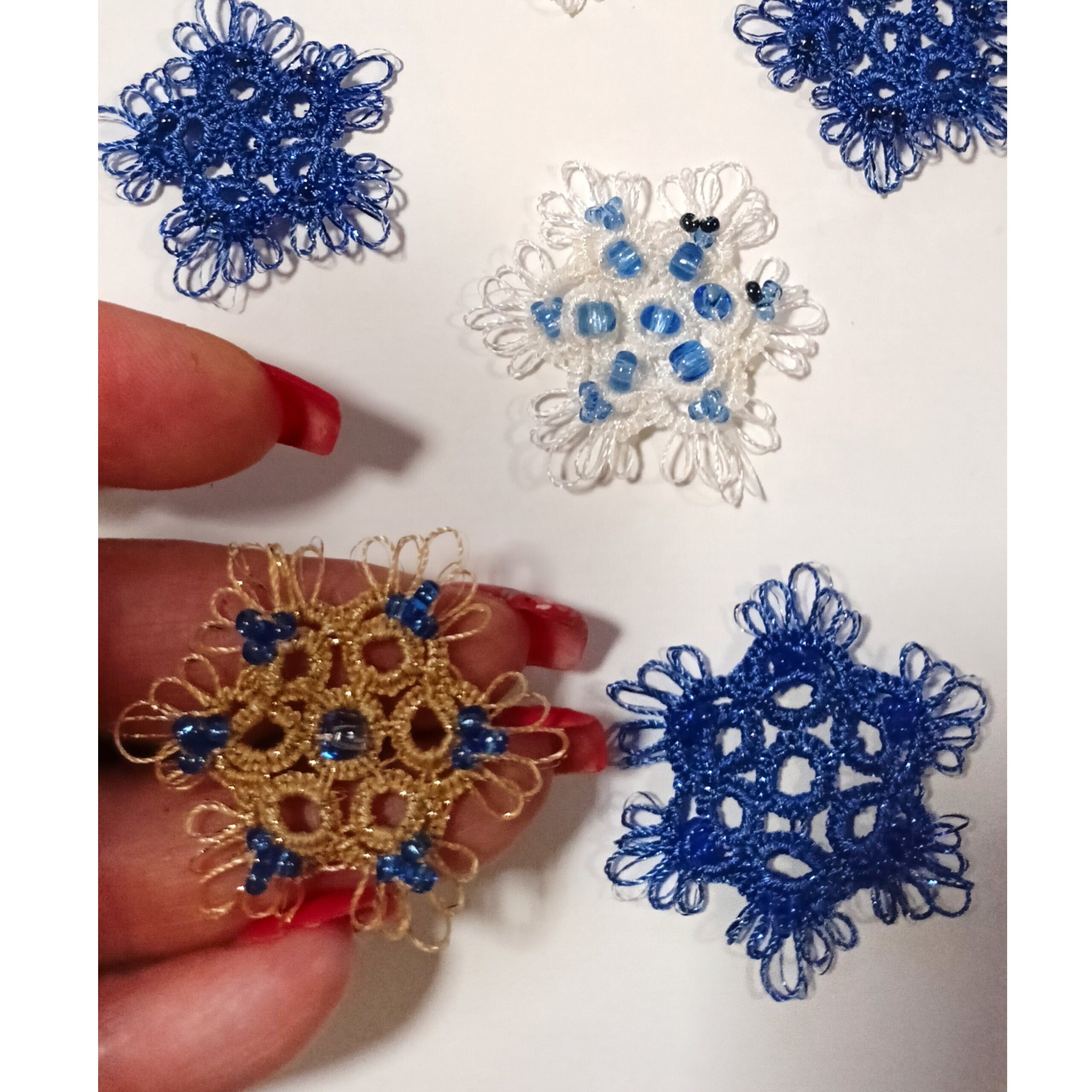 Snowflake Tatting Lace Tutorial Christmas Snowflake Motif - Etsy