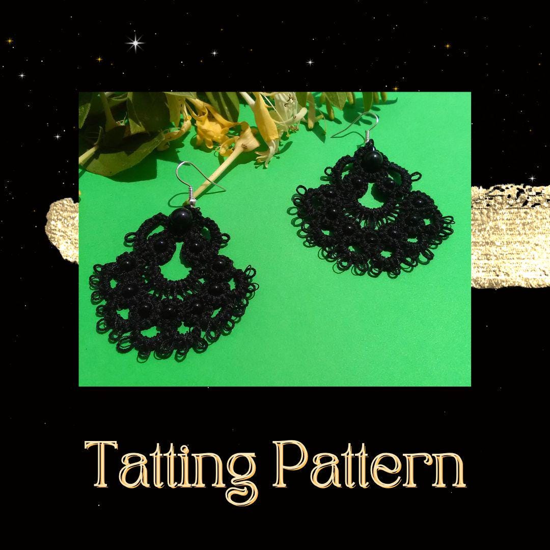 Fan Shape Tatting Earring Patterns Tatting Pattern Needle And Shuttle Tatting Pattern Tatting