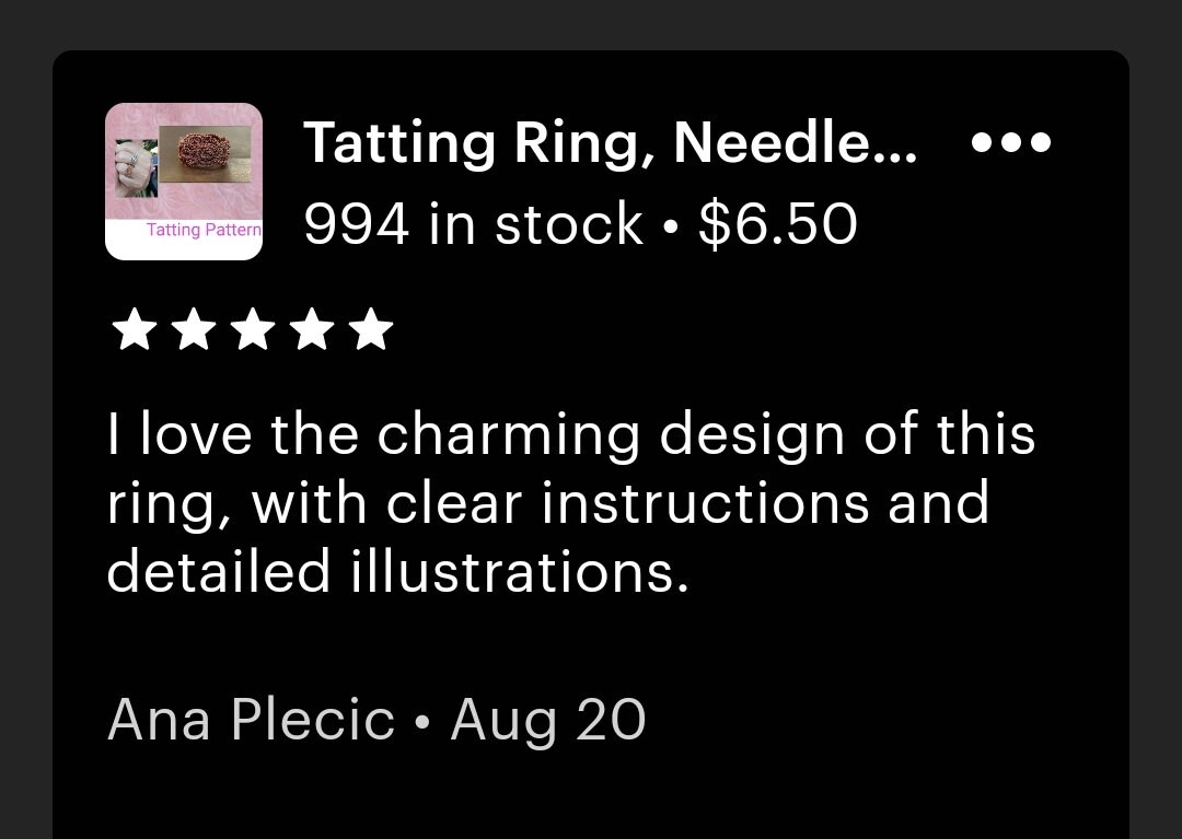 Tatting Ring, Needle Tatting Ring Pattern, Shutter Tatting Pattern ...