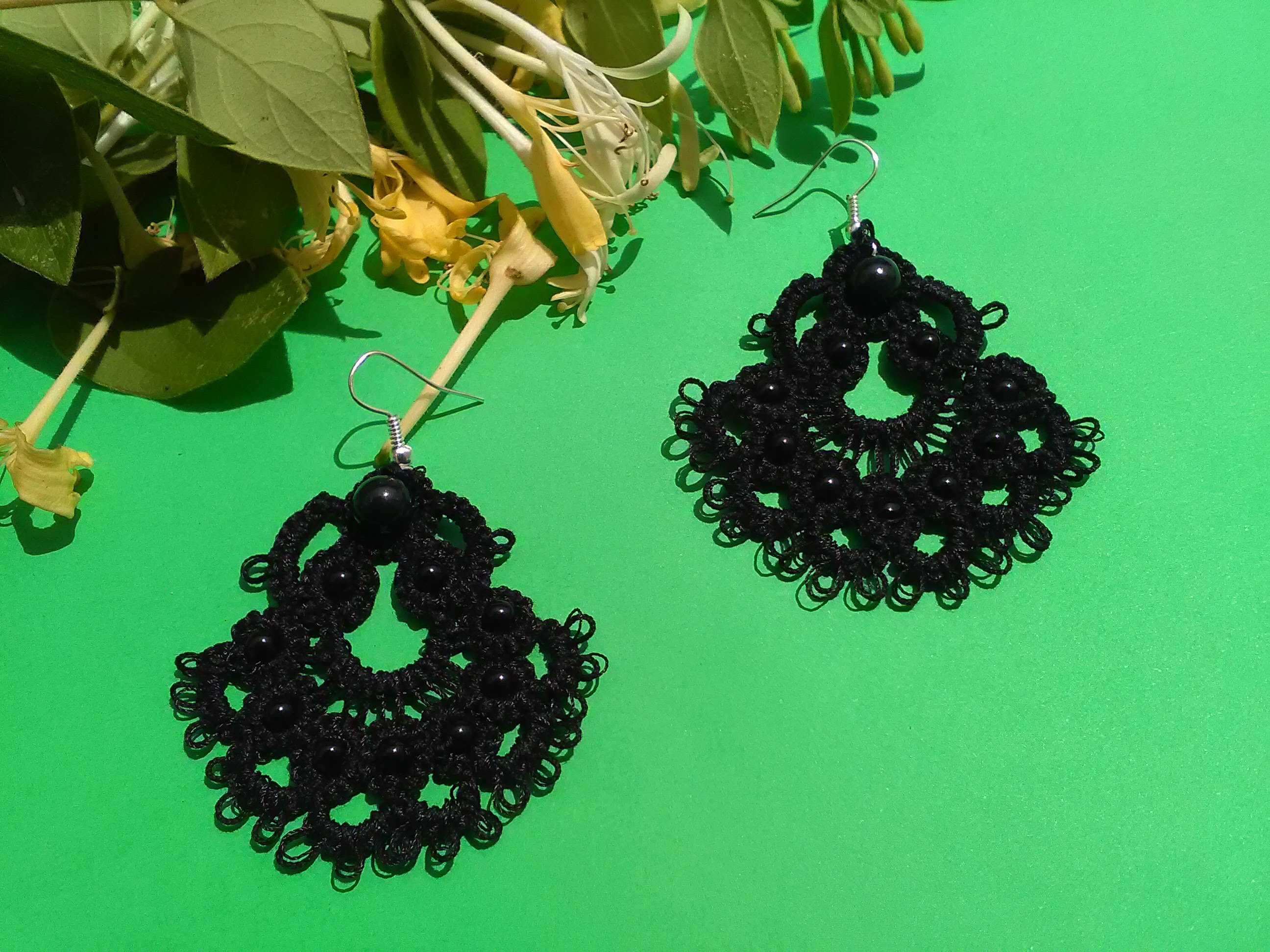 Fan Shape Tatting Earring Patterns Tatting Pattern Needle And Shuttle Tatting Pattern Tatting