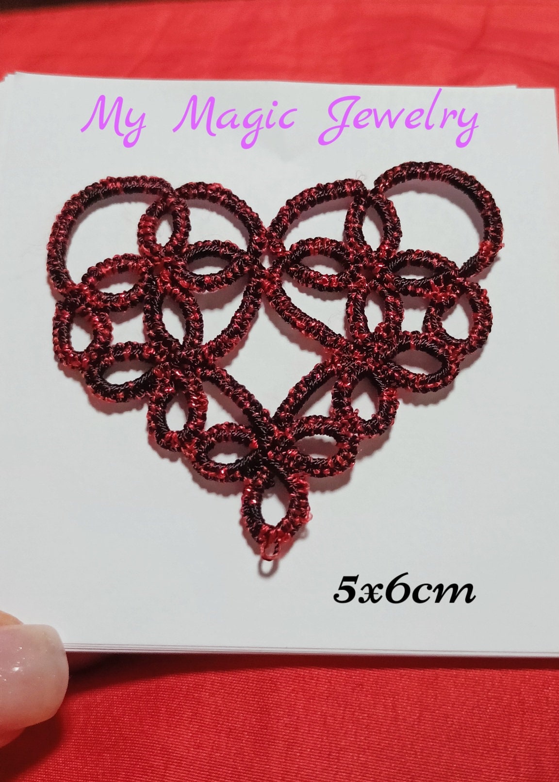 Tatted Heart Pattern, Tatted Heart Pattern, Shuttle Tatting Pattern, Needletatting Pattern ...