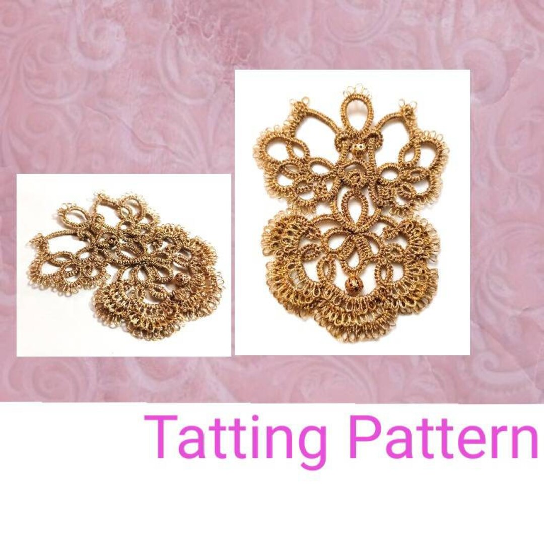 Tatting Angel Lace PDF Pattern , Hallowen Present , Ornament Frivolite ...