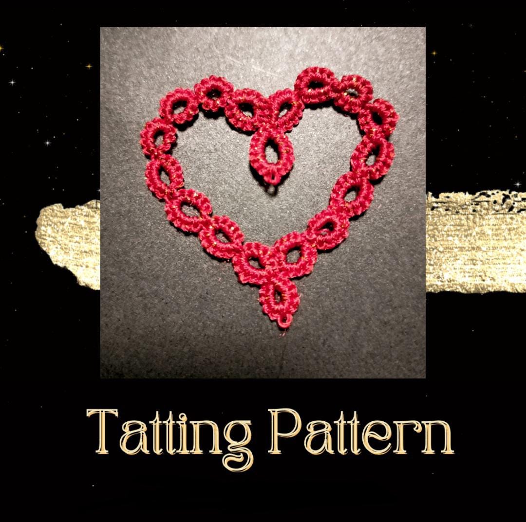 Heart Shuttle Tatting Patterns, Tatted Hearts Patterns, Frivolite Heart, Needle Tatting Pattern ...