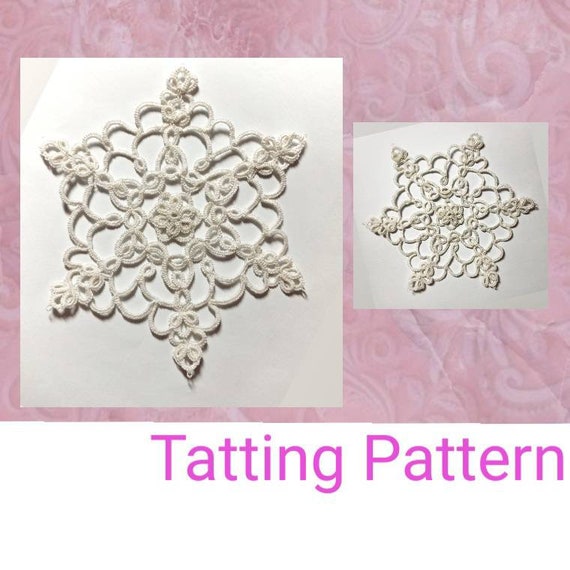 Snowflake Needle Lace Pattern Christmastatting Ornaments | Etsy