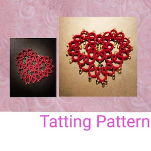 Tatted Heart Ornament Pattern: Shuttle or Needle Tatting (PDF Pattern) - Etsy