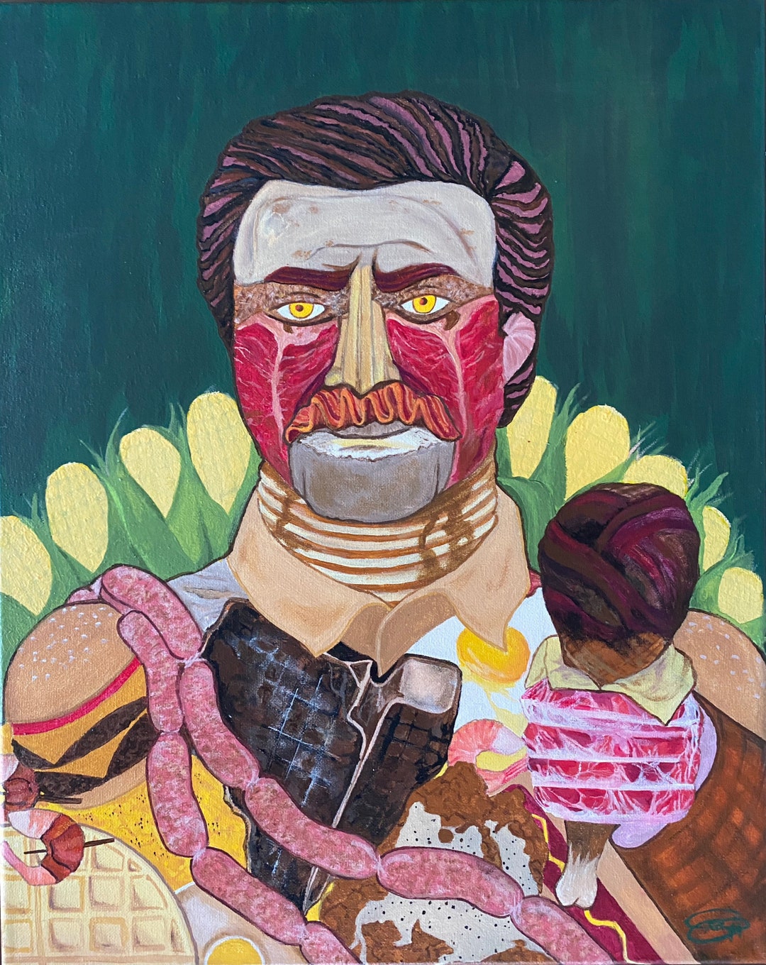 The Meat Man Original Painting - Etsy