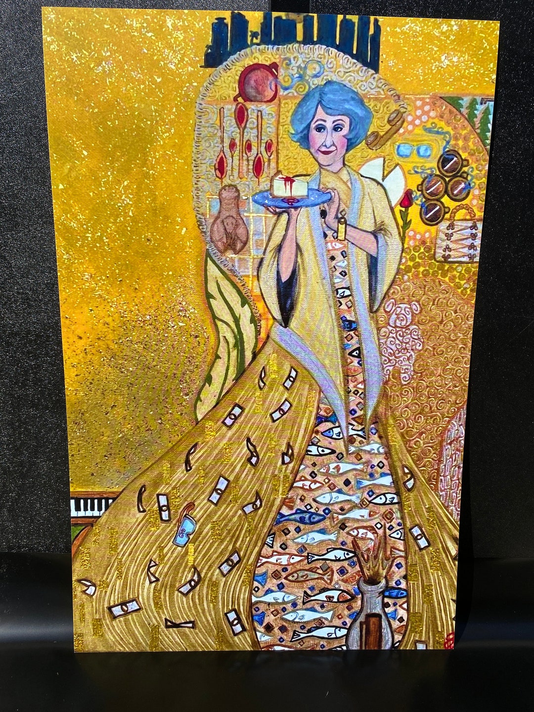 Girl in Gold Poster Print - Etsy