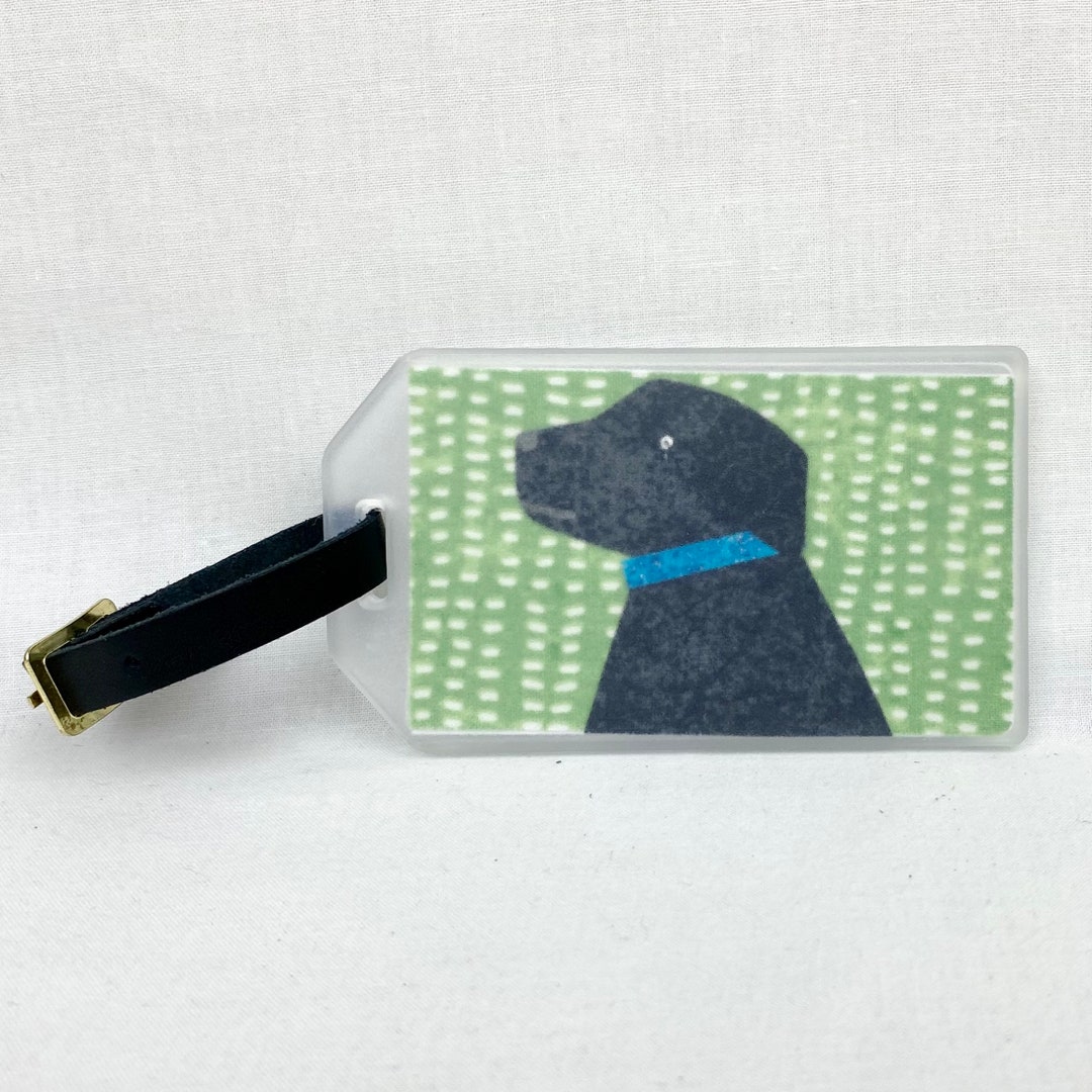 Dog Luggage Tag Handmade With Fabric, Pet Lover Luggage Tag - Etsy
