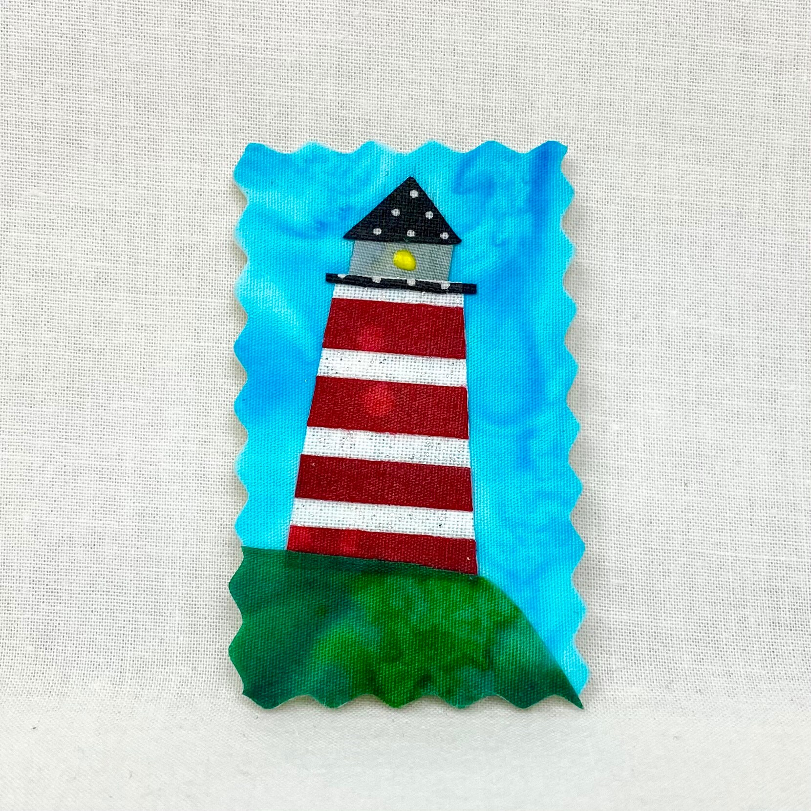 Hand-cut Fabric Lighthouse Magnet: Nautical Ocean Decor - Etsy