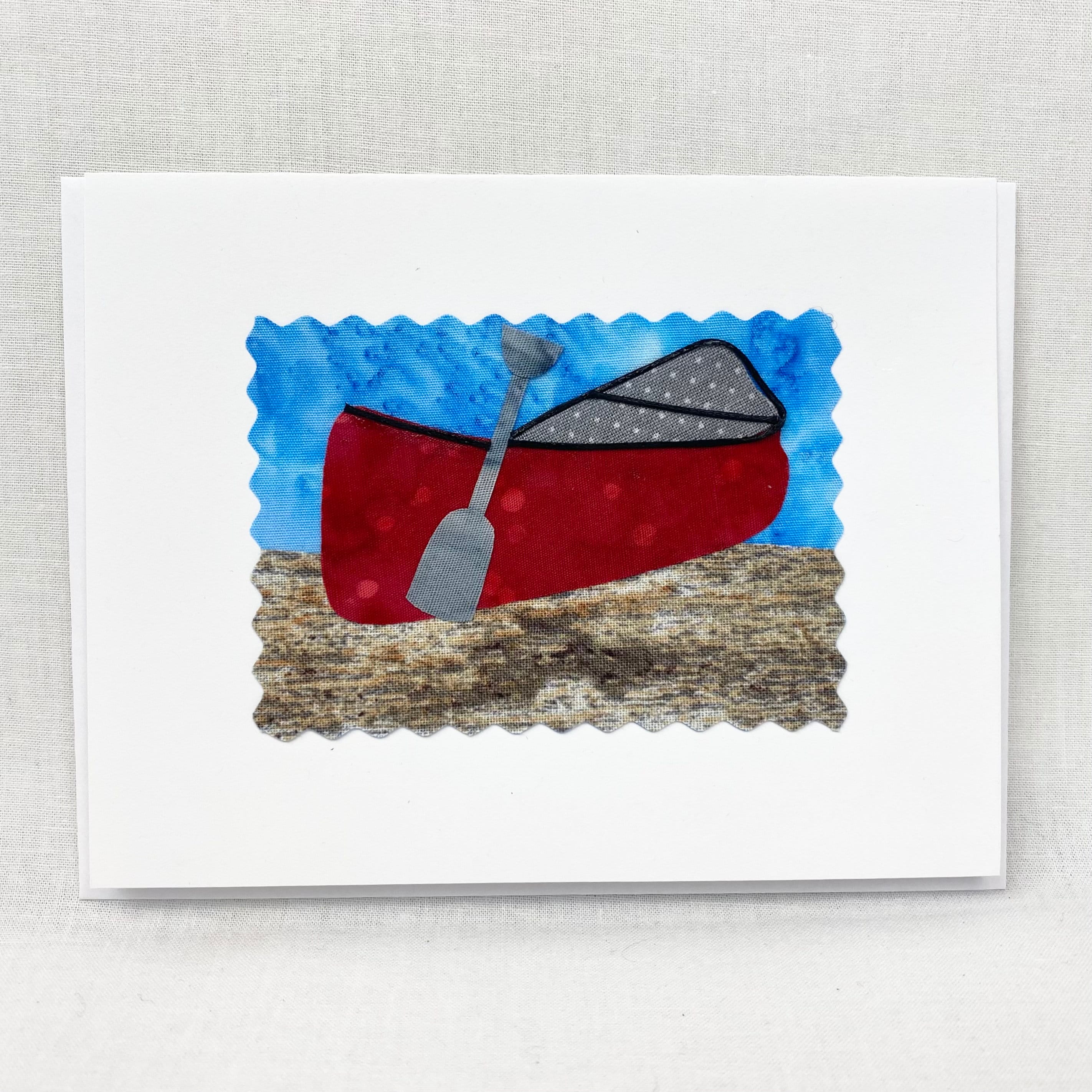 Canoe Card, Hecho a mano, Tela, Linda tarjeta de cumpleaños al aire ...