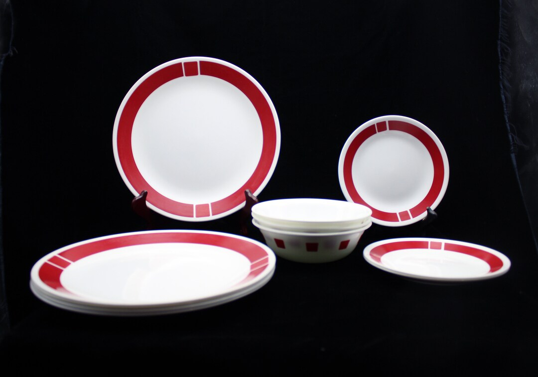 Corelle Red Urban Dishware Sold Separately - Etsy