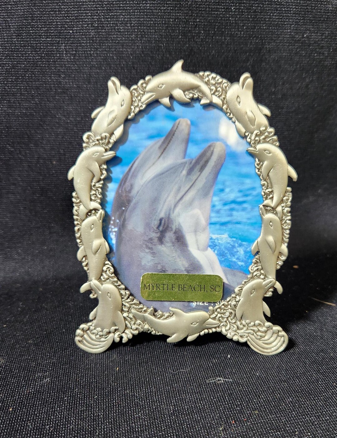 Vintage Pewter Picture Frame Holds a 4" X 3" Photo From Myrtle Beach ...