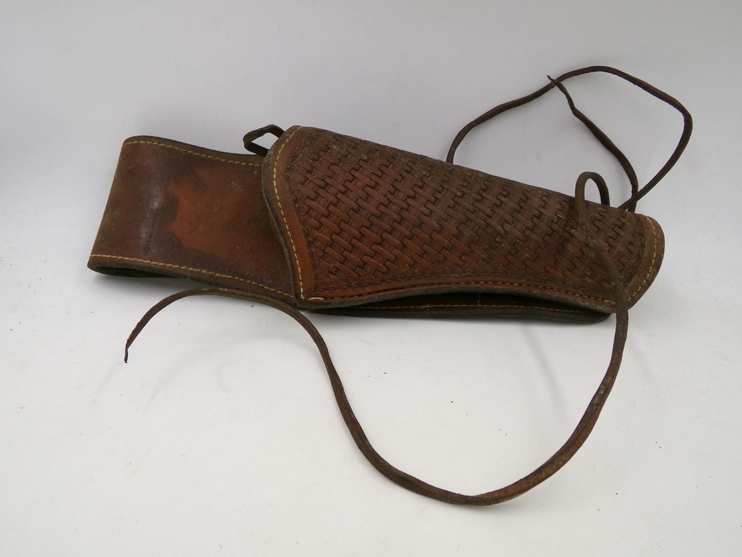 Vintage Gun Holster - Stiff Leather That Needs to Be Worked to Soften ...