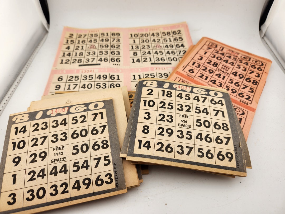 Vintage Lot of Bingo Cards Never Used - Etsy