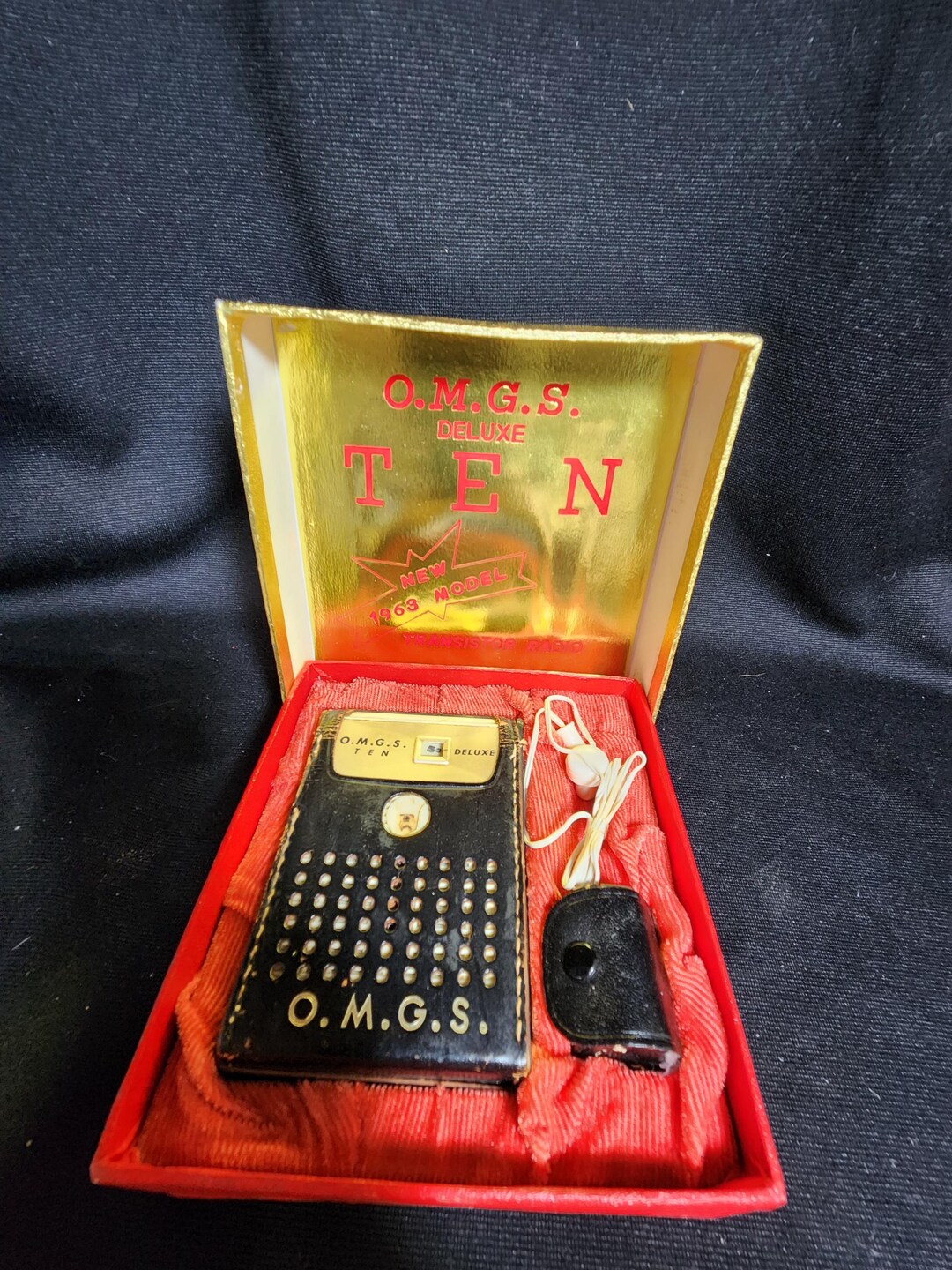 Vintage O.M.G.S. Deluxe Ten Transistor Radio - New 1963 Model - Small ...