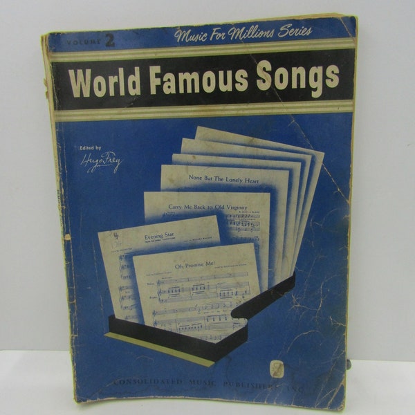 Vintage Song Book - Etsy