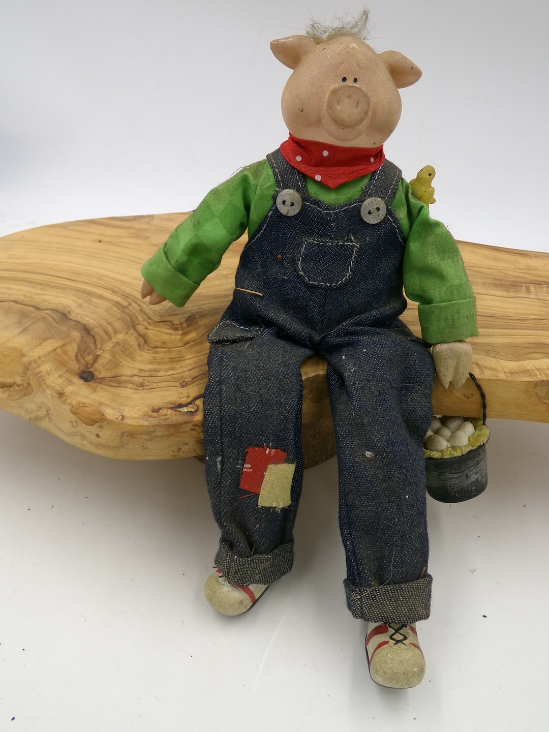 Vintage Farmer Pig Shelf / Ledge Sitter 8 Tall - Etsy