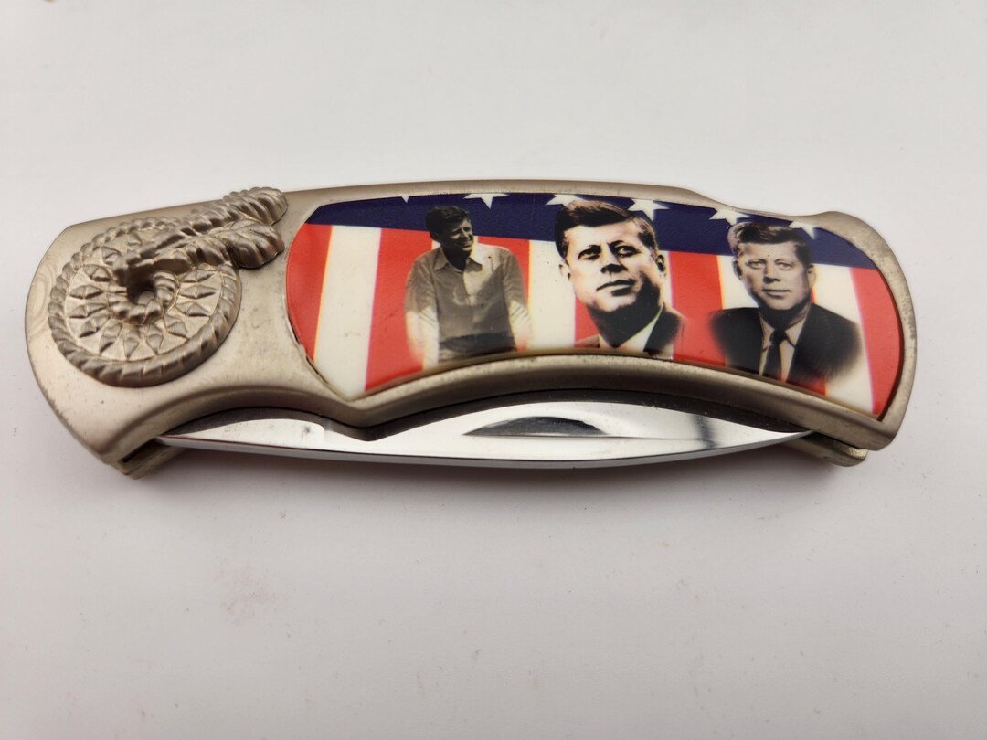 Vintage Collector Folding Pocket Knife Featuring John F. Kennedy (JFK ...