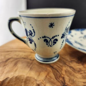Vintage Netherlands Delfts Porcelain Teacup and Saucer - Plate is 4.25 ...