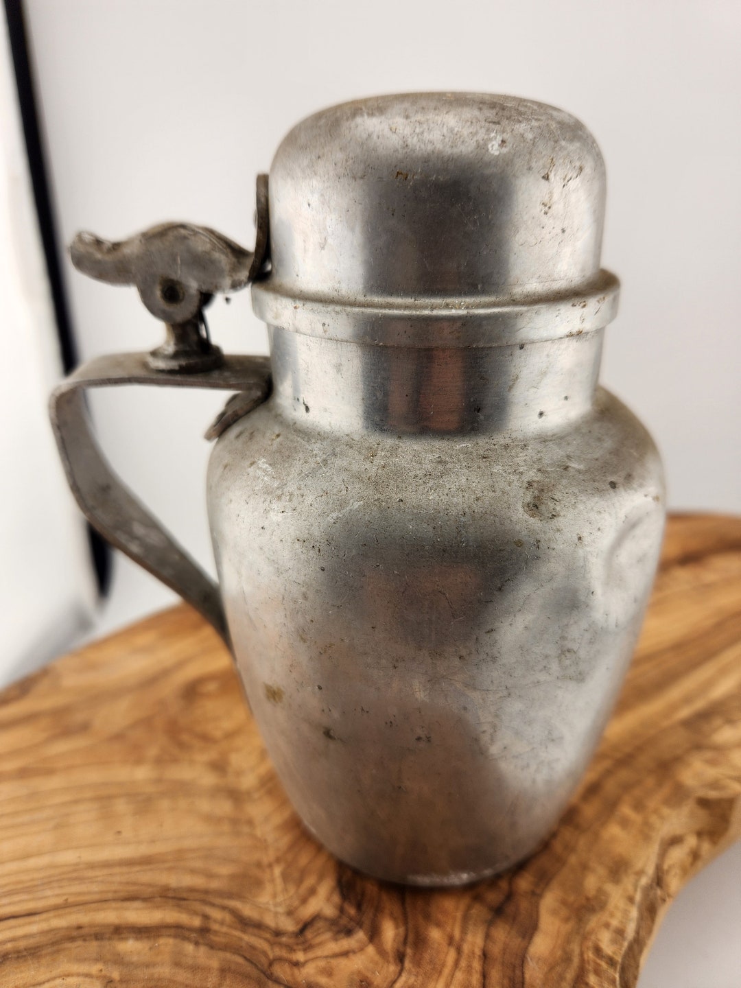 Vintage Aluminum Small Pitcher Creamer With Hinged Lid / Aluminum ...