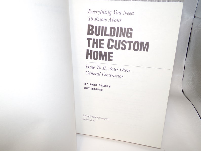 Vintage Book Everything You Need to Know About Building the Custom Home ...