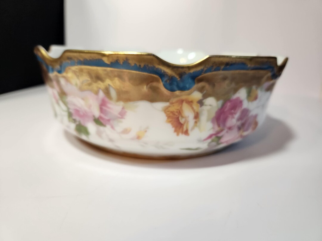Vintage Limoges Porcelain 10" Diameter Bowl Red L.S.&S. Limoges France ...