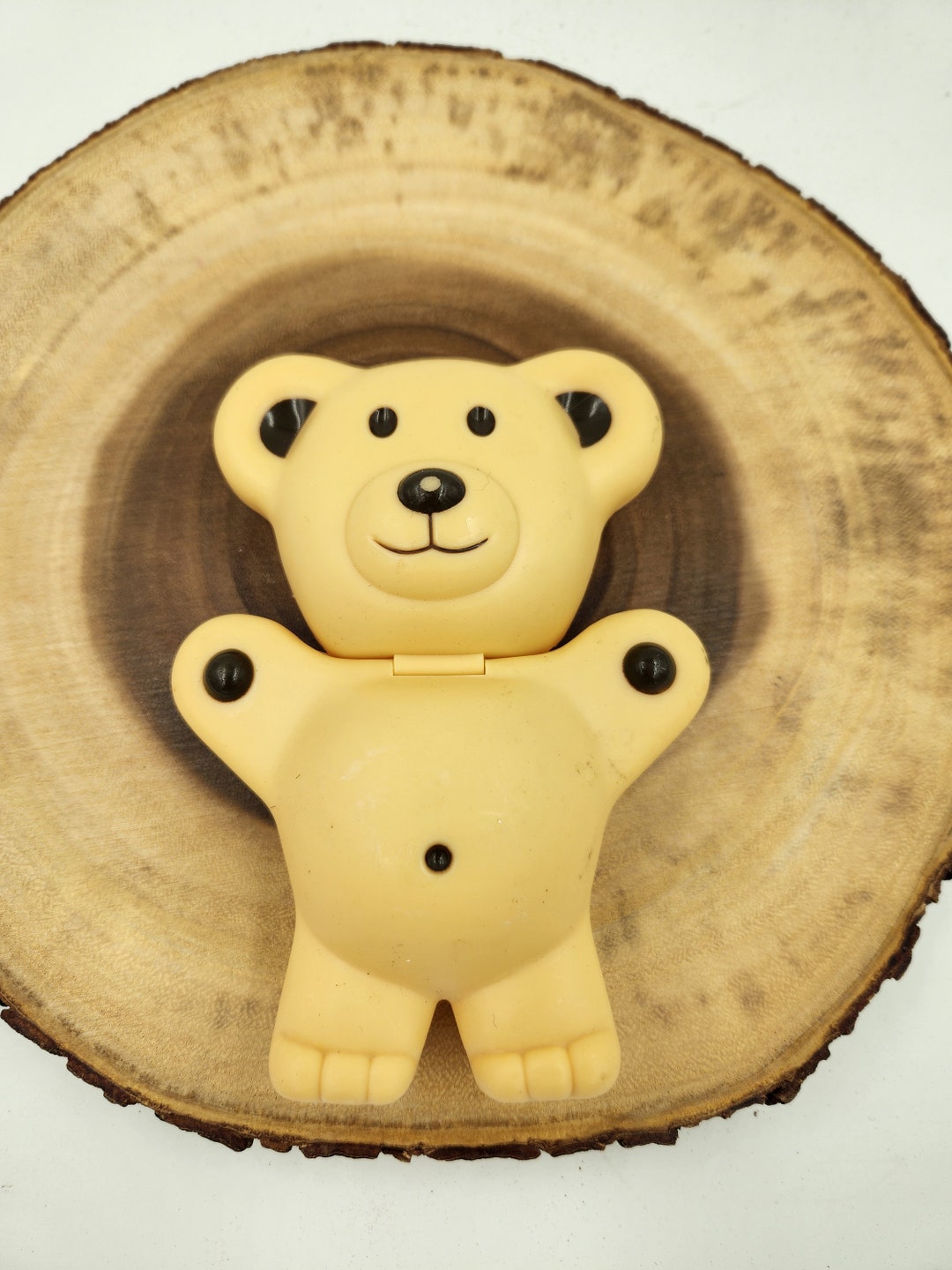 Vintage 1999 Plastic Teddy Grahams Container (empty) Teddy Bear Face is ...